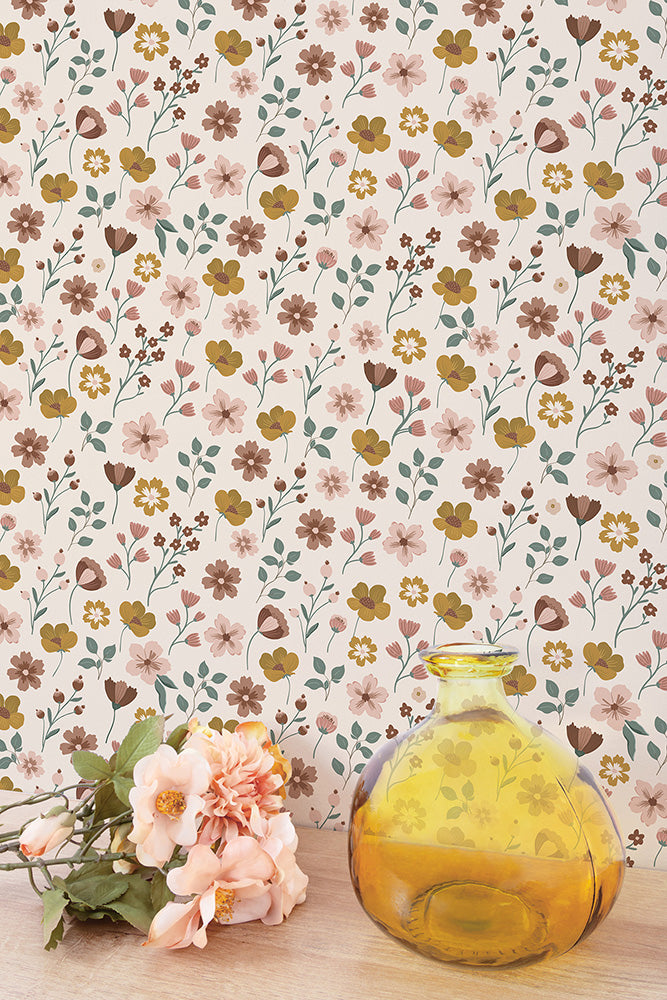 Papier peint fleurs - Tiny Flowers – e-papier-peint.com