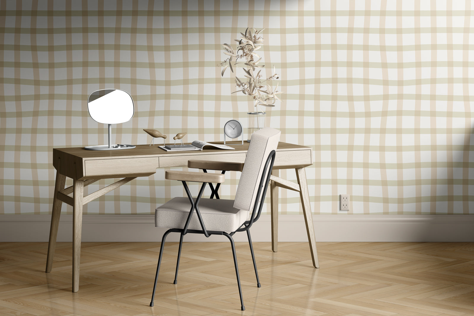 Papier peint panoramique Vichy Souple Beige - E-Papier-Peint – e-papier ...